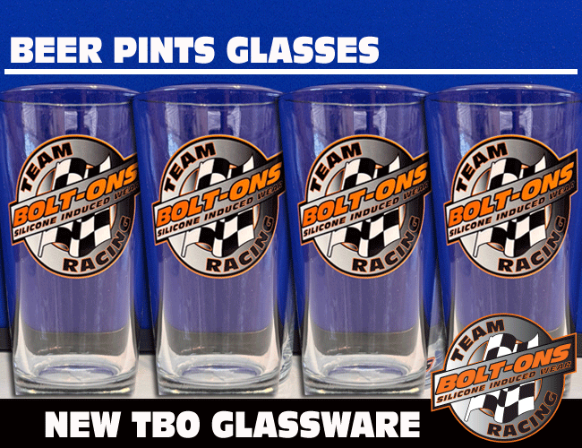 Team Bolt-Ons Race Orange 16oz Highball / Beer Glass Set (4) - Team ...